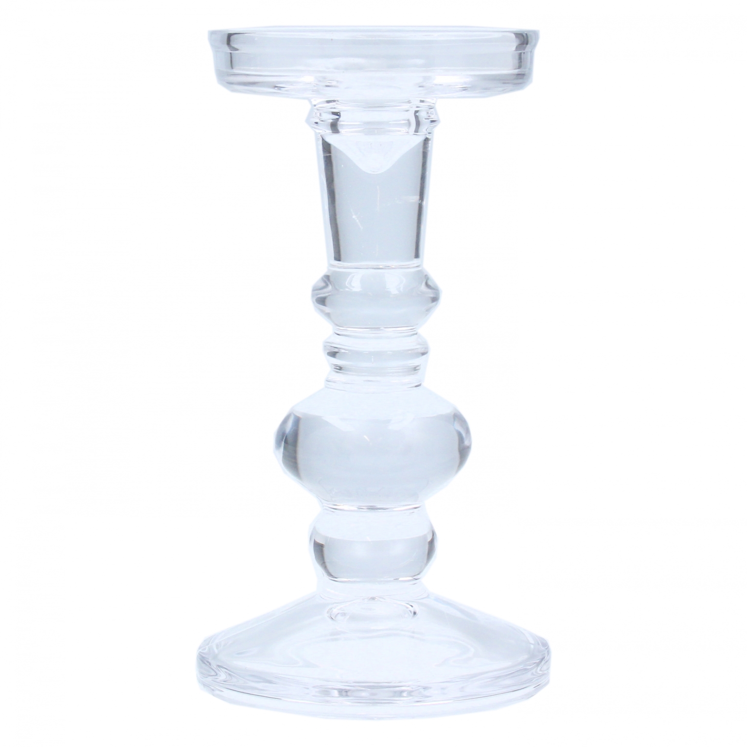 Candlestick Clear Glass Ball large - Knights Garden Centres