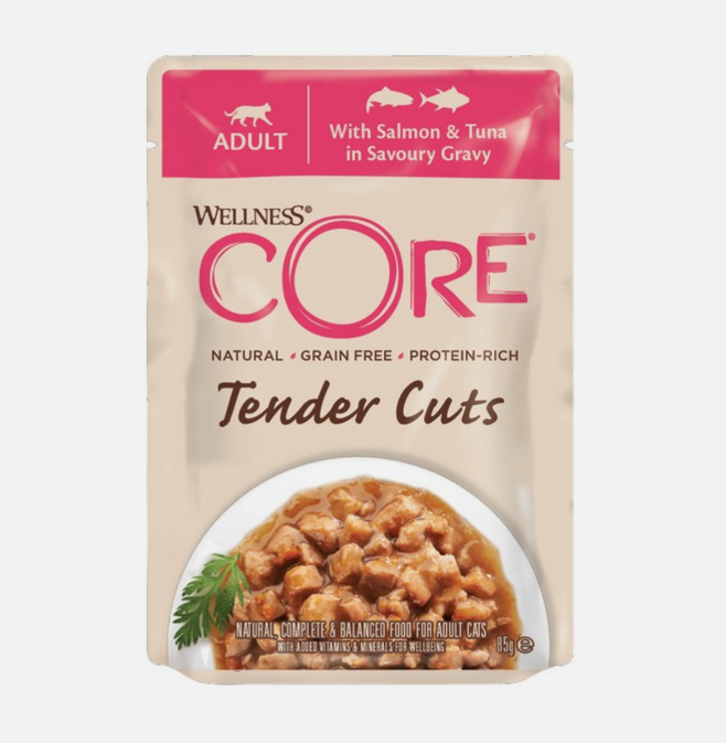 CORE Cat Wet Adult Salmon and Tuna in Savoury Gravy Recipe 85g ...