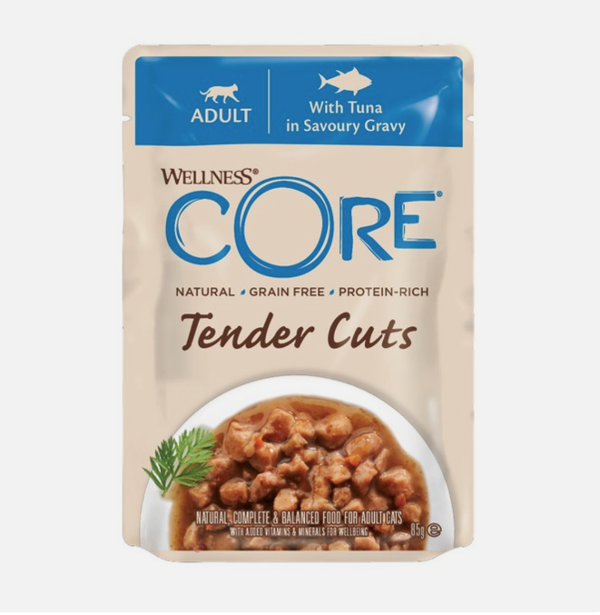 CORE Cat Wet Adult Tuna in Savoury Gravy Recipe 85g - Knights Garden ...