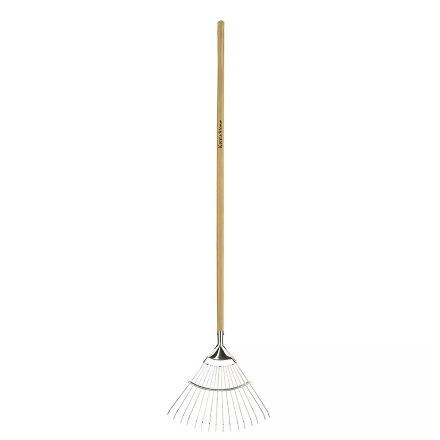 Kent and Stowe Stainless Steel Lawn / Leaf Rake - Knights Garden Centres