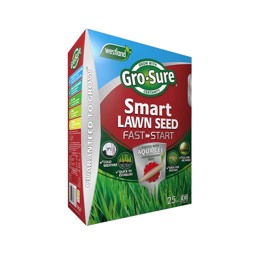 Lawn Seed Gro-Sure Smart Seed Fast Start 25 sqm - Knights Garden Centres