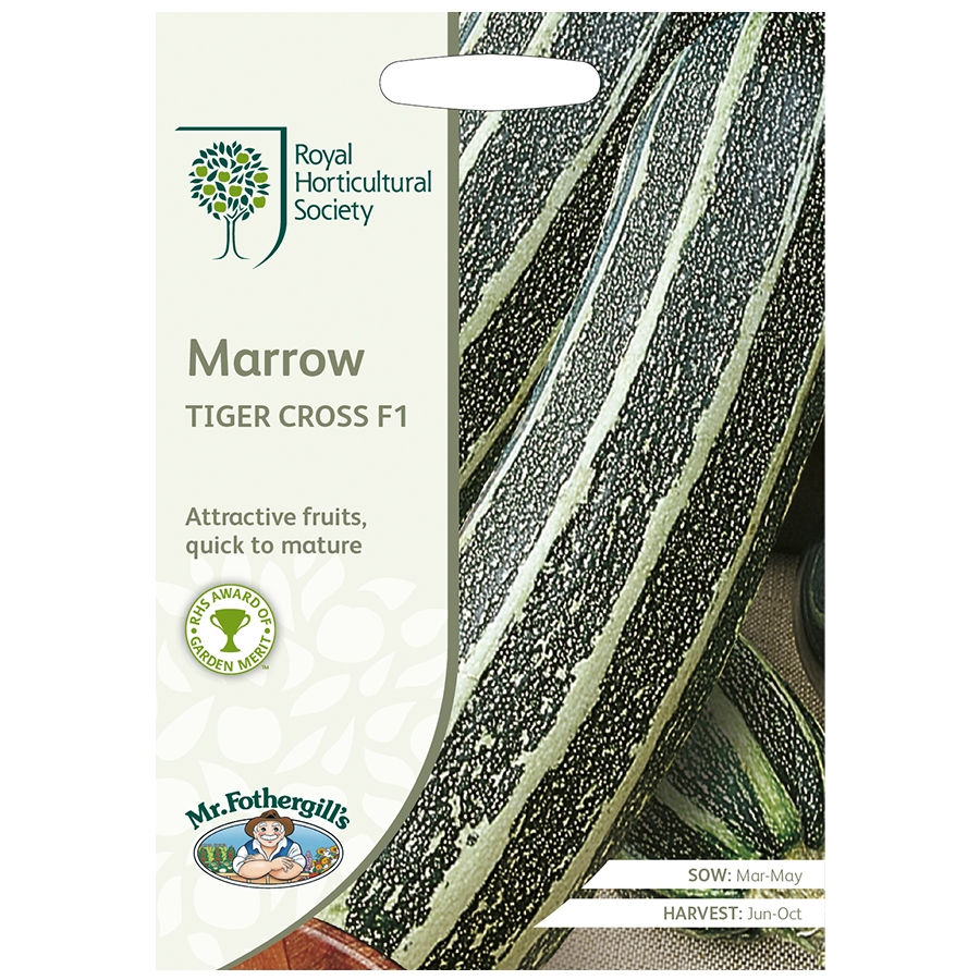 Marrow Seeds RHS Tiger Cross F1 - Knights Garden Centres