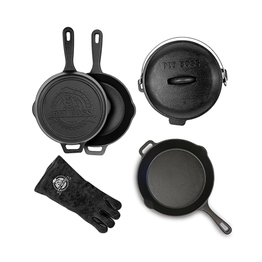 Pit Boss 6 Piece Cast Iron Starter Kit - Knights Garden Centres