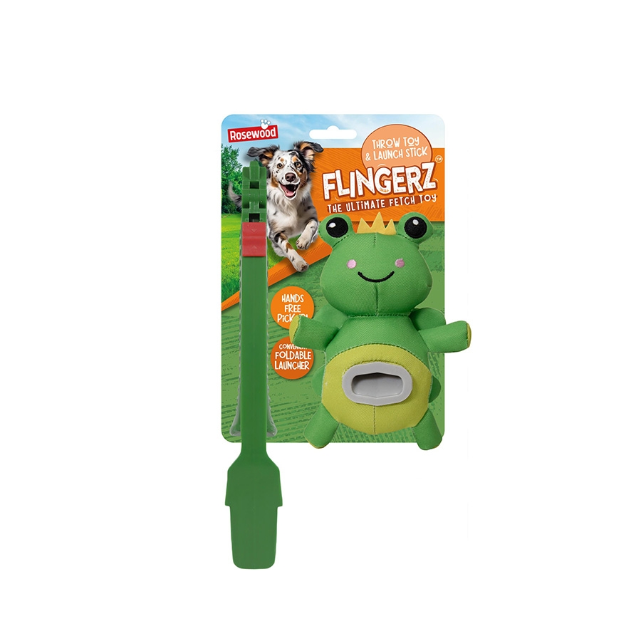 Rosewood Flingerz Frog Throw Toy - Knights Garden Centres