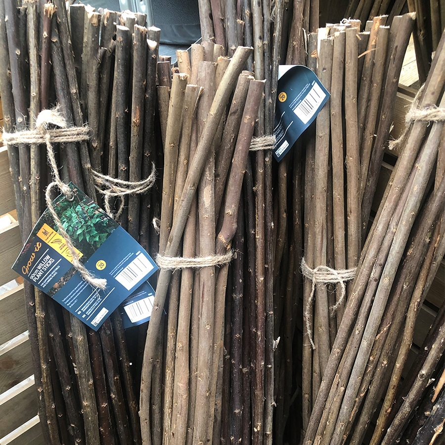 Willow Plant Sticks 90cm 20pk - Knights Garden Centres